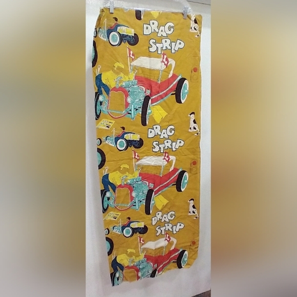 Vintage | Other | Vintage Graphic Drag Strip Fabric | Poshmark